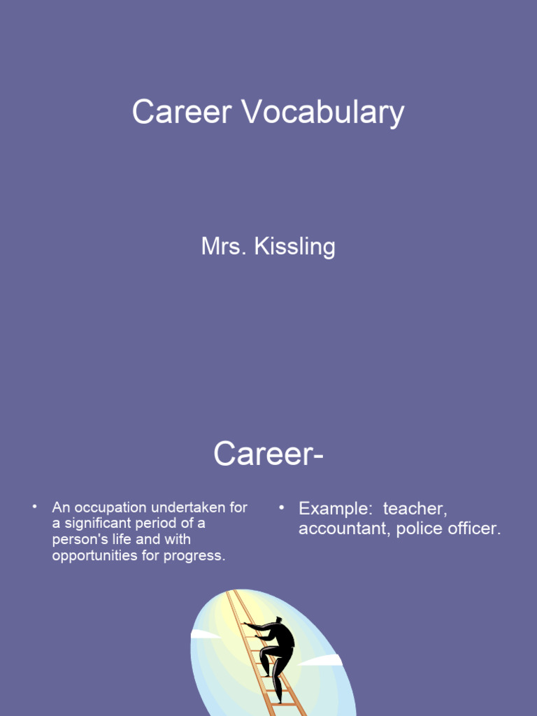 Career Vocabulary Power Point | PDF | Academic Degree | Bachelor's Degree
