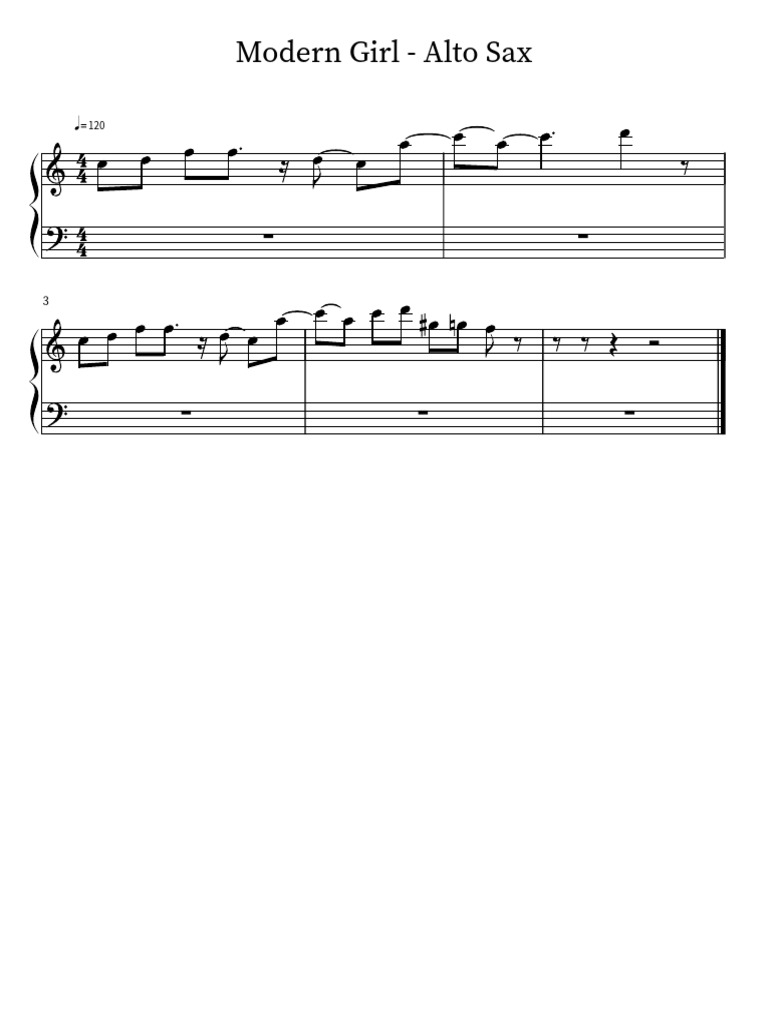 Modern Girl - Alto Sax | PDF