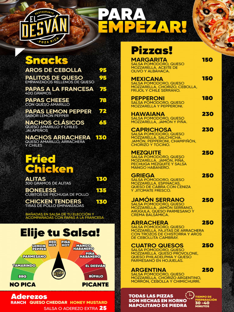 Menú El Desván | PDF