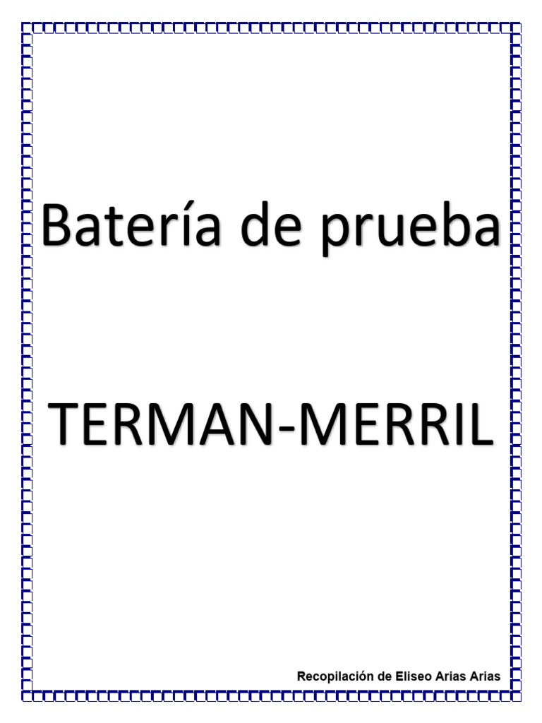 Terman Merril | PDF | Inteligencia | Concepto