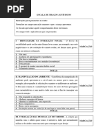 Escala ABC para Avaliação do Autismo | PDF