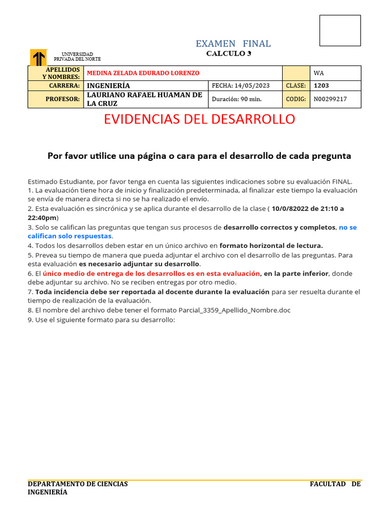 EVIDENCIAS..EX... FINAL Solucion | PDF