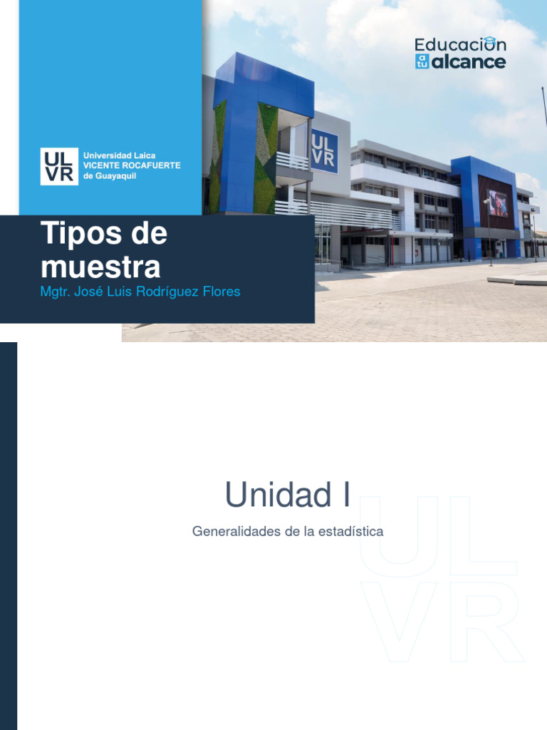 Tipos de Muestra - Material Complementario Unidad 1. Generalidades de La Estadística | PDF ...
