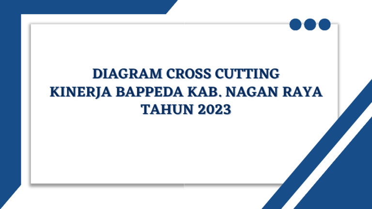 Diagram Cross Cutting Diagram Cross Cutting Kinerja Bappeda Kab. Nagan Raya Kinerja Bappeda Kab ...