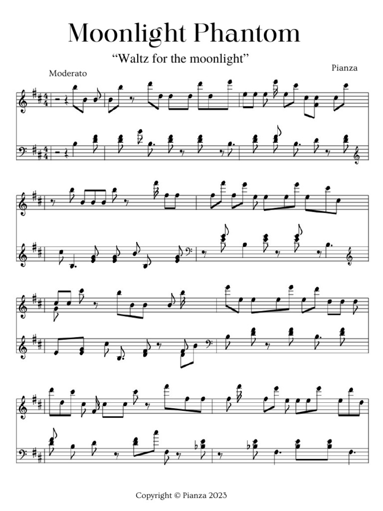 Moonlight Phantom Waltz Sheet Music | PDF