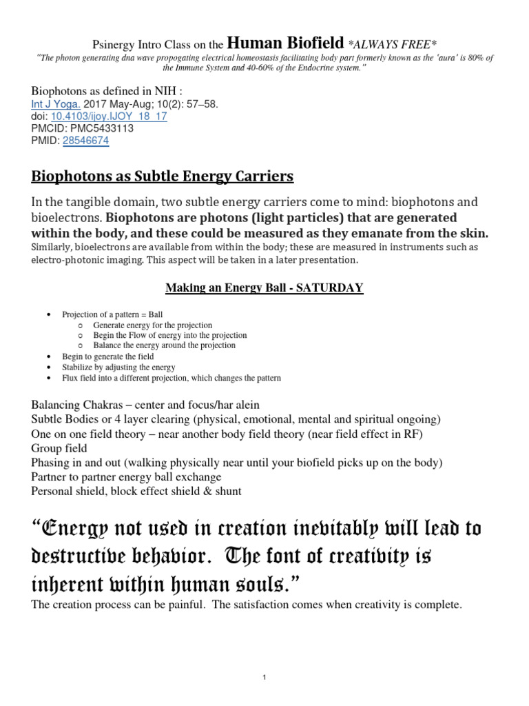 Psinergy and Biofield | PDF | Receiver Operating Characteristic ...