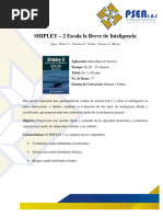 Ficha Técnica del Test Shipley-2 | PDF