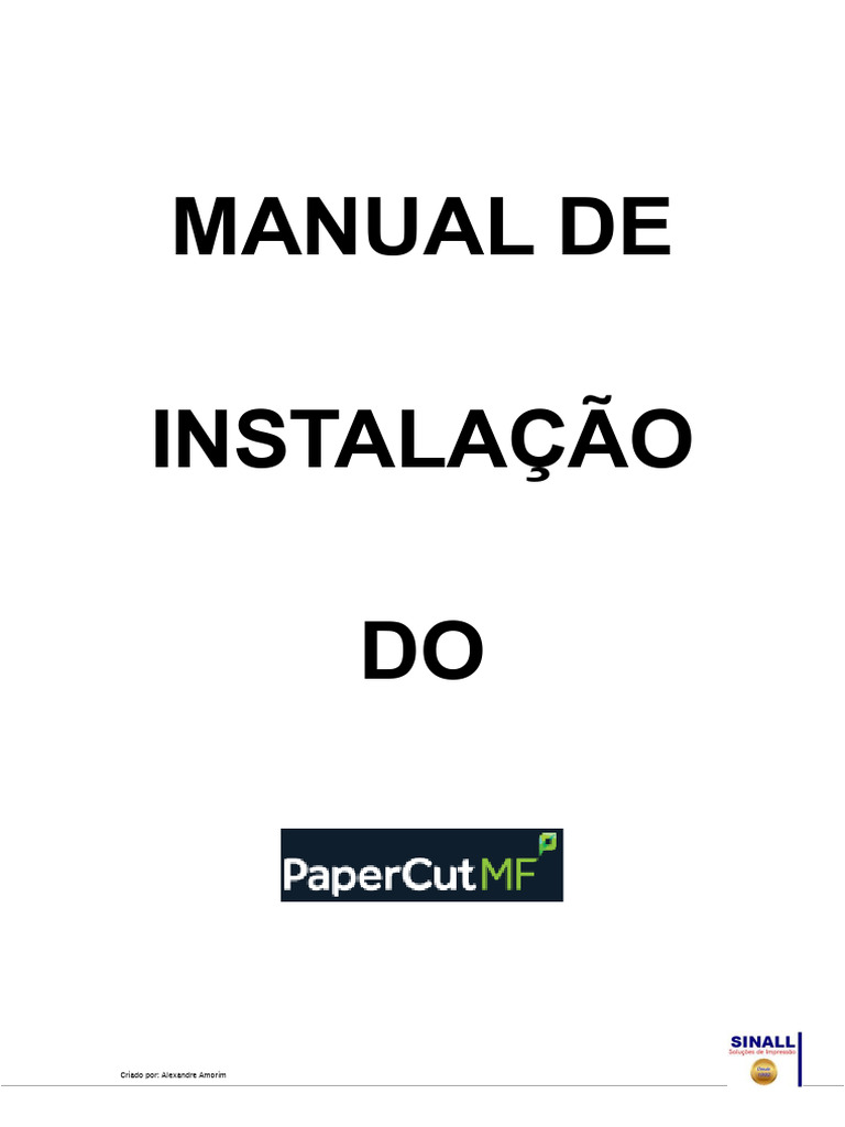 Manual de Instalacao Do PaperCut | PDF | Sistema de Nomes de Domínio ... Manual de Instalacao Do PaperCut | PDF | Sistema de Nomes de Domínio ...