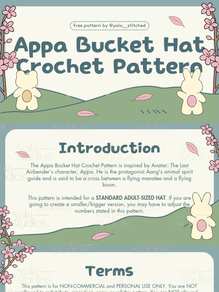 Appa Bucket Hat Crochet Pattern | PDF | Crochet | Textile Arts
