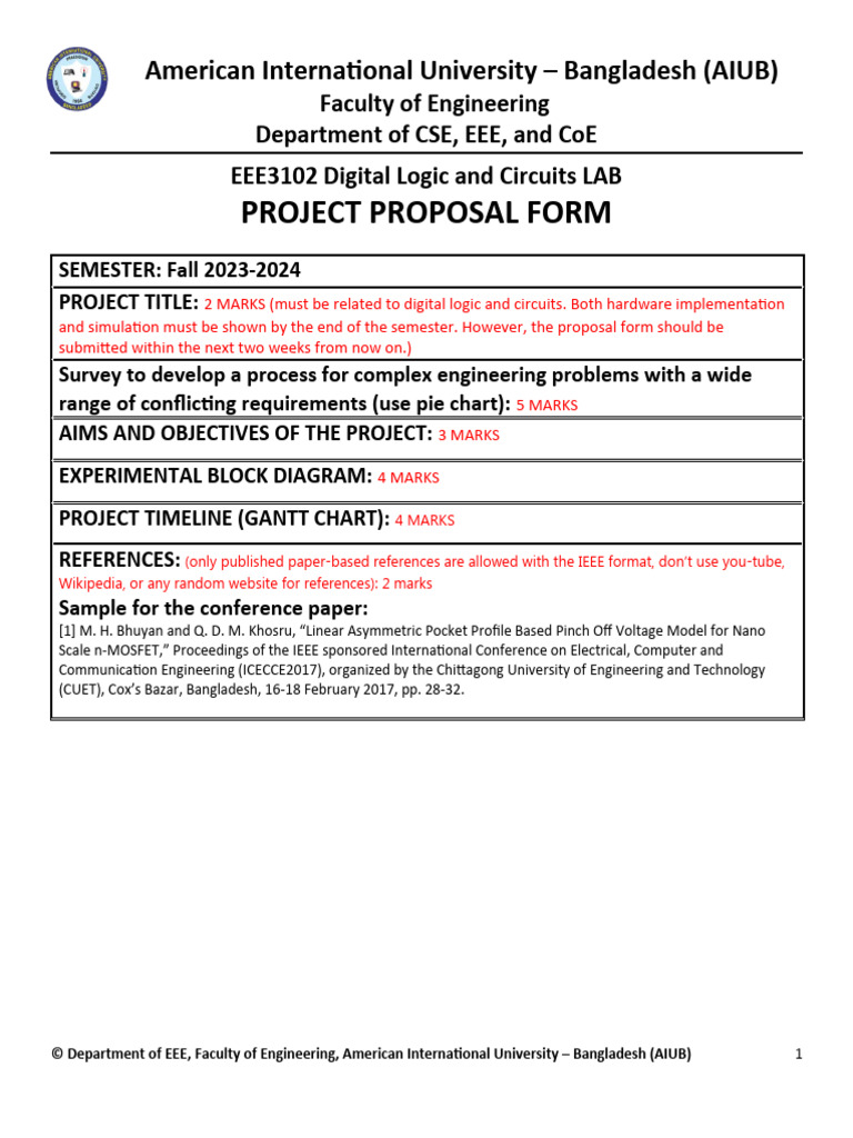 PROJECT PROPOSAL FORM TEMPLATE - DLC LAB - Summer 2022 23 2 2 | PDF ...