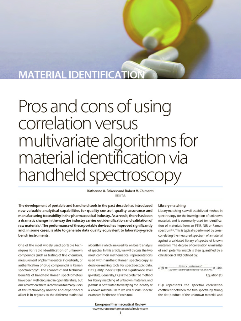 Bakeev Web Article - Proof | PDF | P Value | Spectroscopy