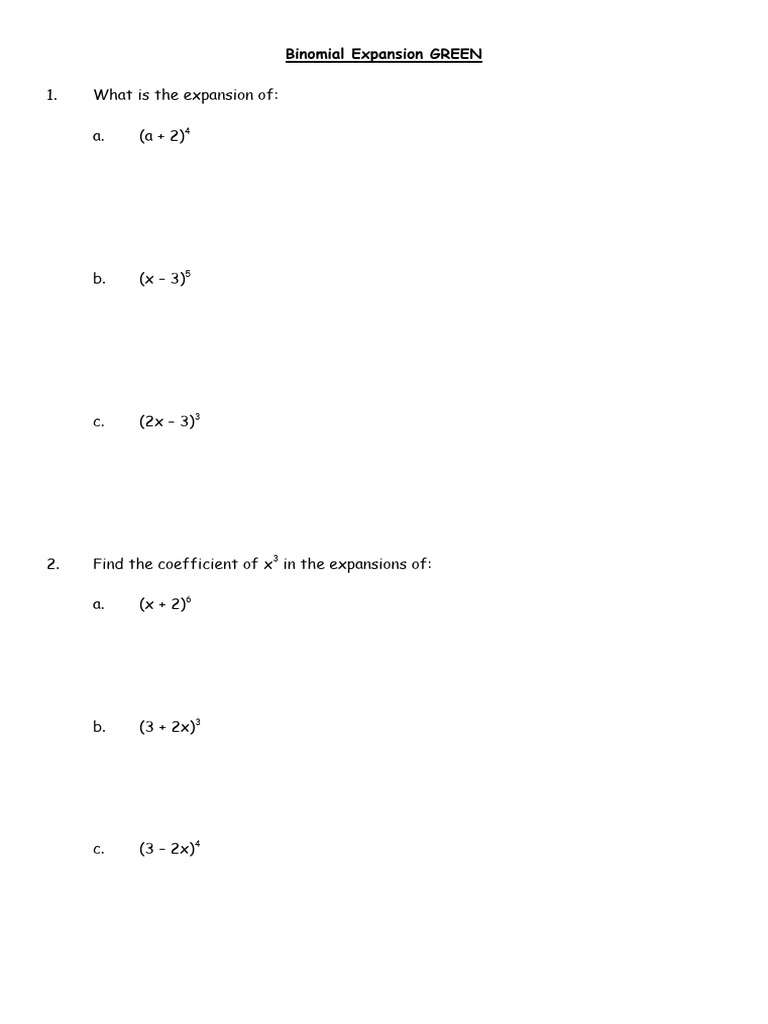 Binomial Expansion RAG | PDF | Arithmetic | Mathematical Objects