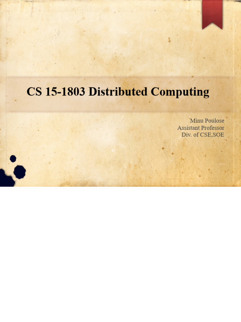 Distributed Computing Clocks | PDF | Computing | Computer Engineering