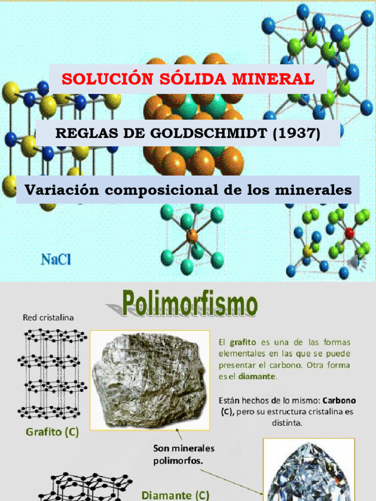 Clase 2 (asincrónica). Solución sólida mineral | PDF | Minerales | Ion