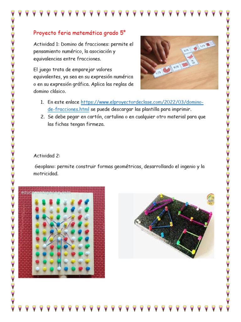 Proyecto Feria Matemática Grado 5 | PDF | Arte