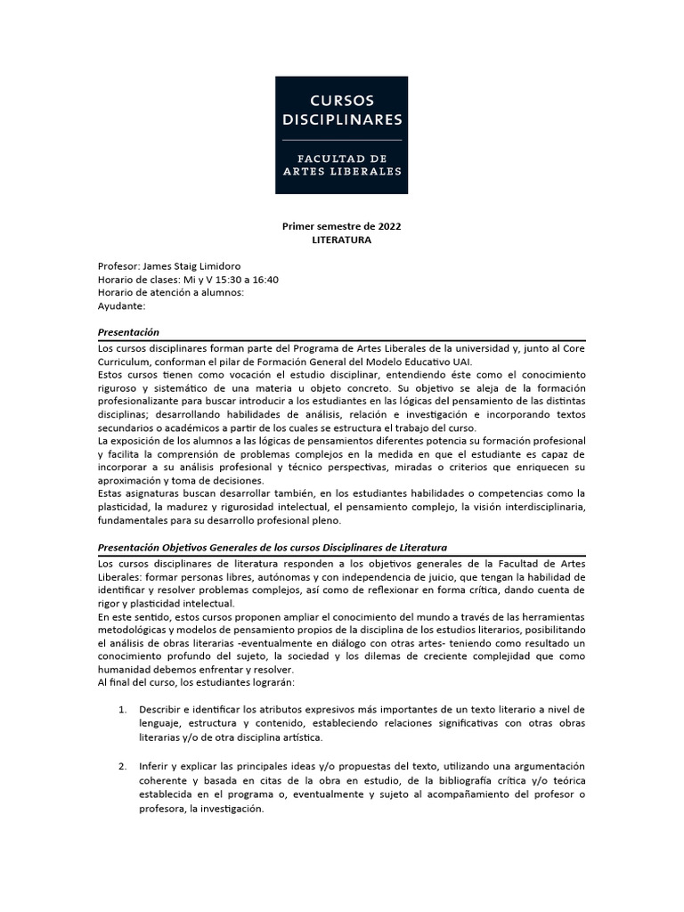 Programa Staig Teórico 2023 | PDF | Pensamiento | Plan de estudios