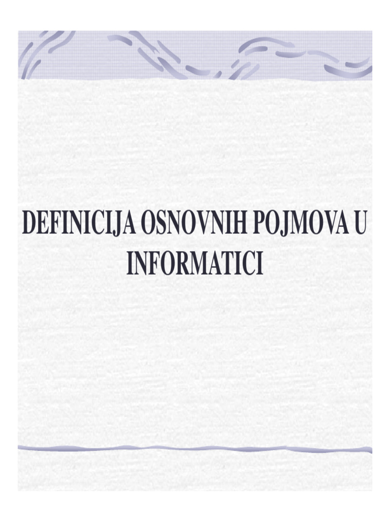 1 Razred Uvod U Informatiku | PDF