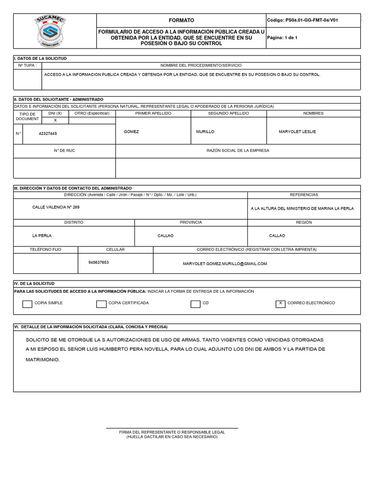 Formulario de Acceso A La Información Pública (SAIP) PDF | PDF | Informática