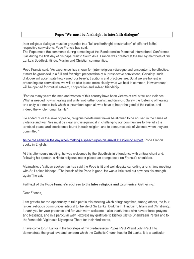 11 Pluralism & Interfaith Articles & Questions | PDF | Interfaith ...