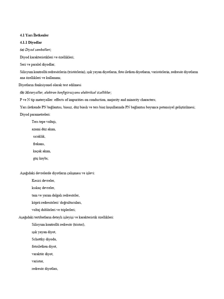 Elektronik Dev1 Ders Notları 2023-24 | PDF