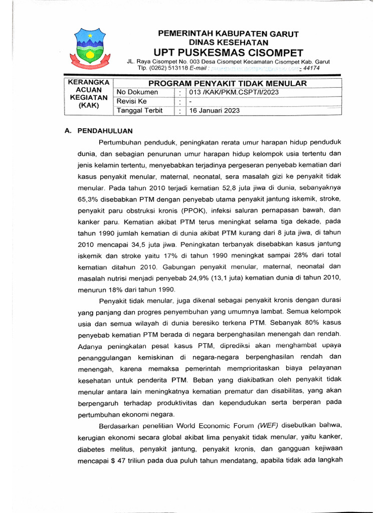 Kak Program PTM 2023 | PDF