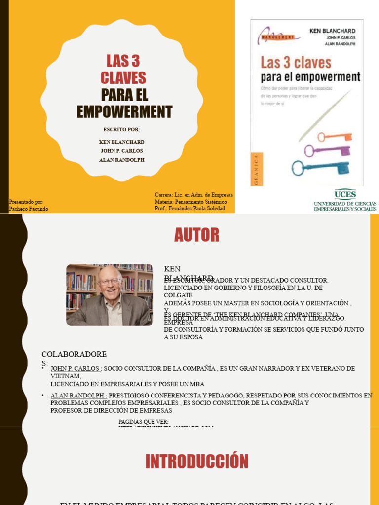 Las 3 Clavez para El Empowerment | PDF | Liderazgo | Maestros