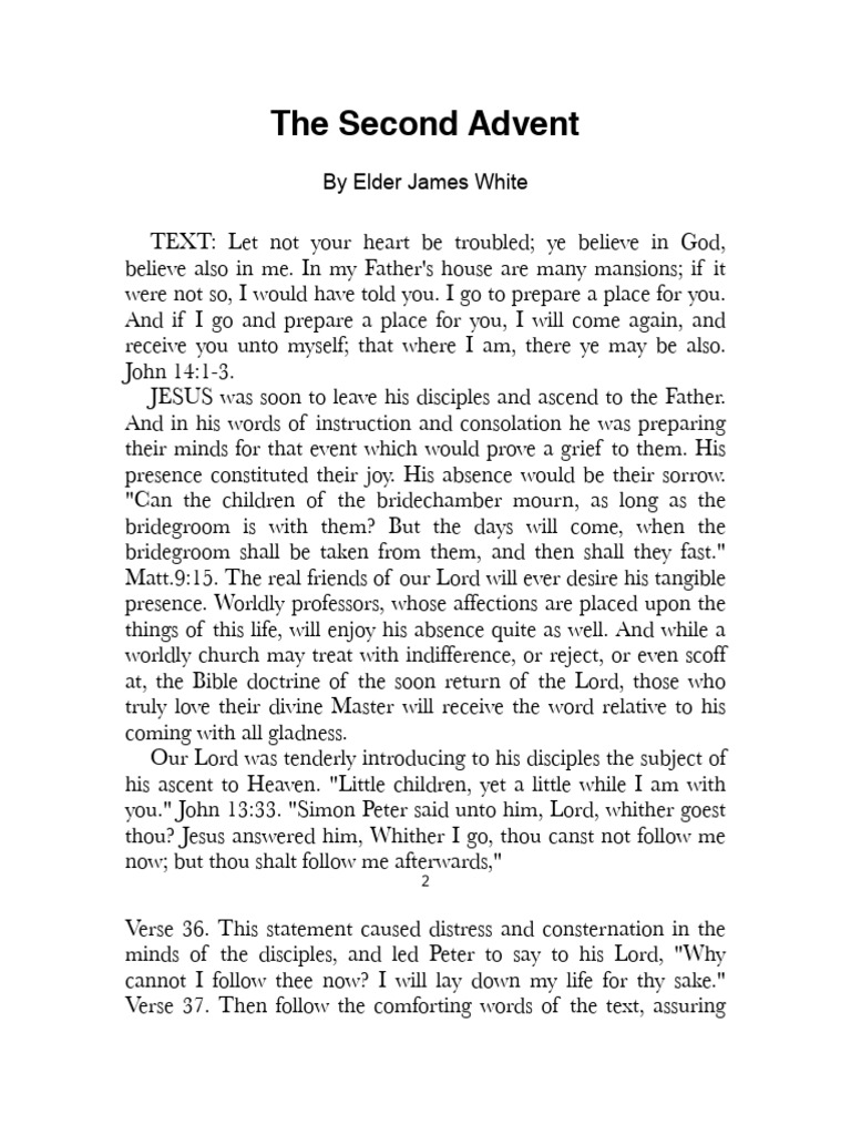 The Second Advent | PDF | Second Coming | Jesus