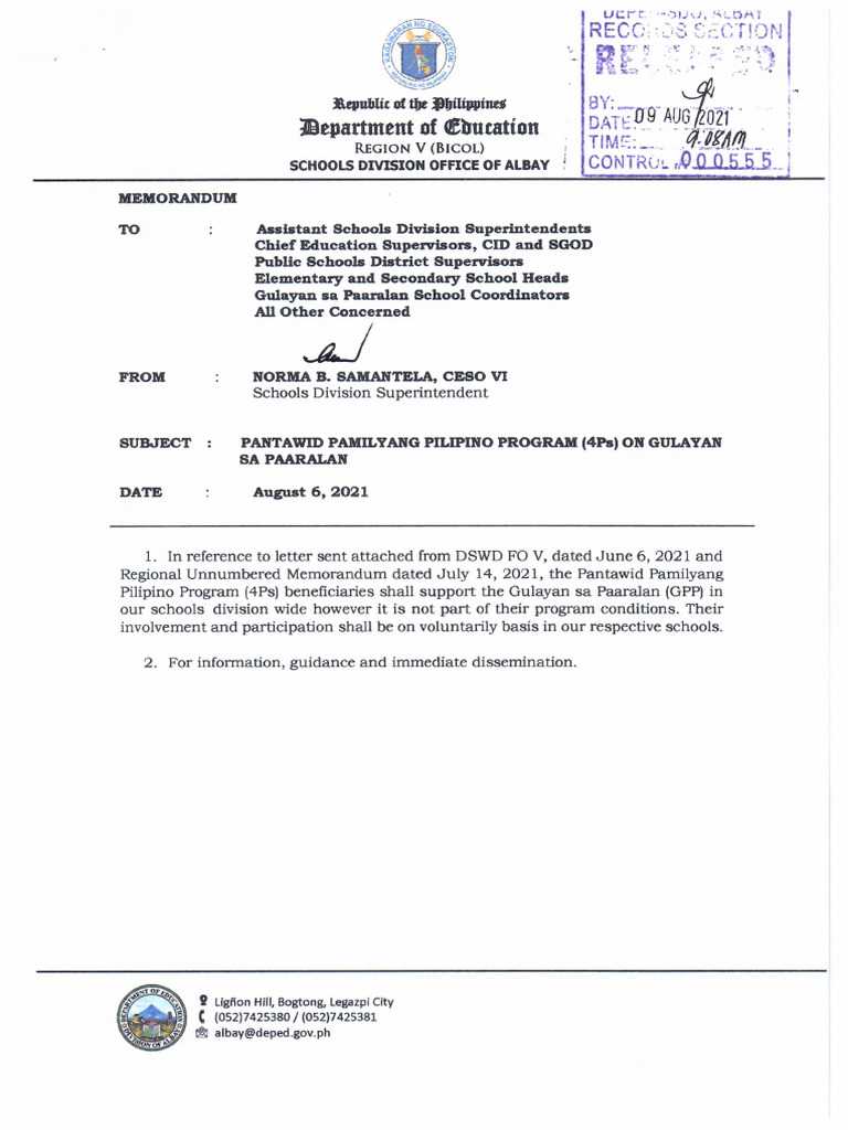 Pantawid Pamilyang Pilipino Program On Gulayan Sa Paaralan | PDF