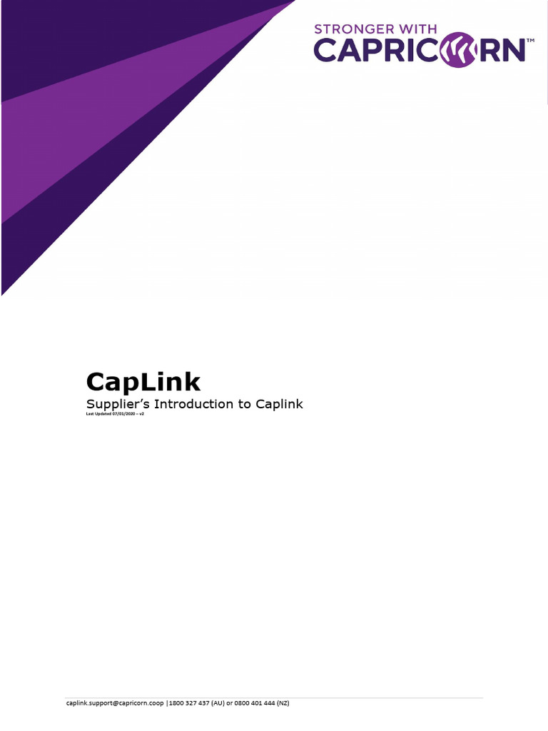 Suppliers Introduction To Caplink | PDF | Microsoft Windows | Point Of Sale