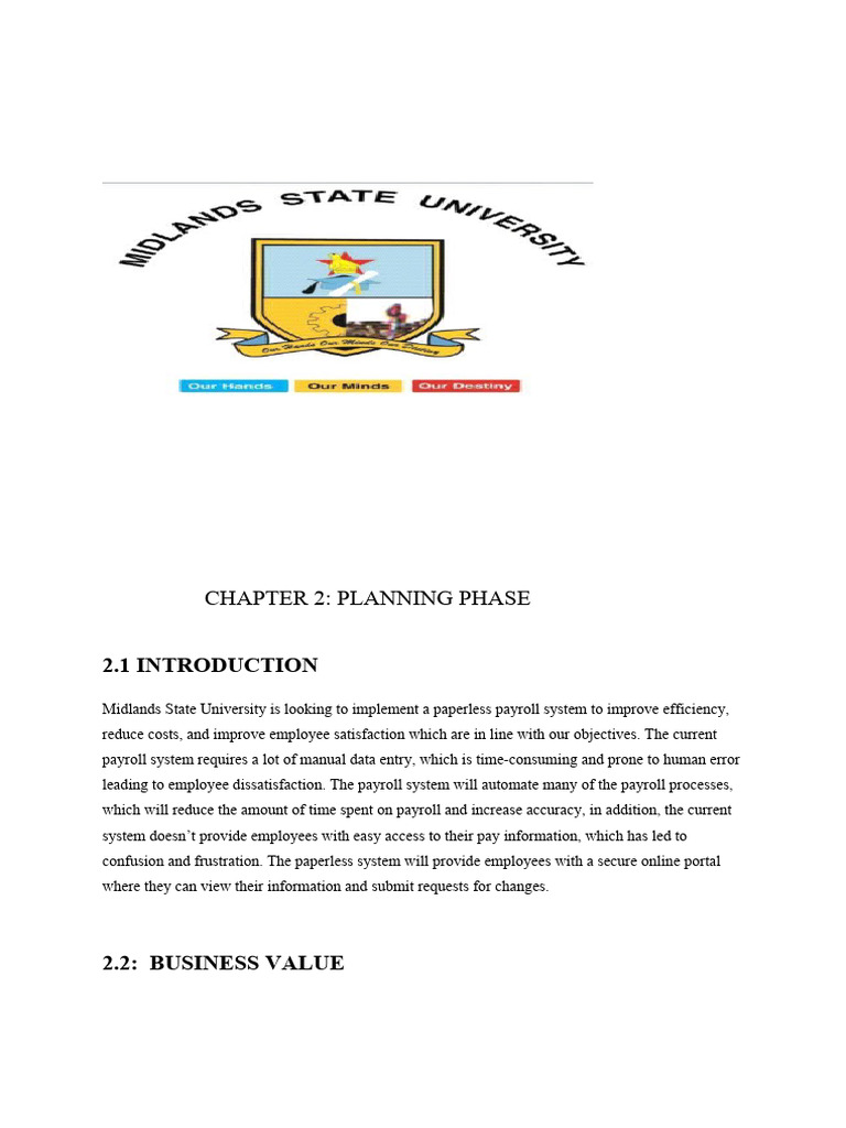 Chapter 2 Planning Phase | PDF | Risk | Feasibility Study