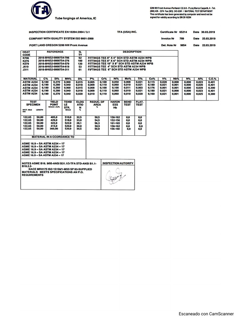 Tfa Fiftings Heat J619, K706 | PDF