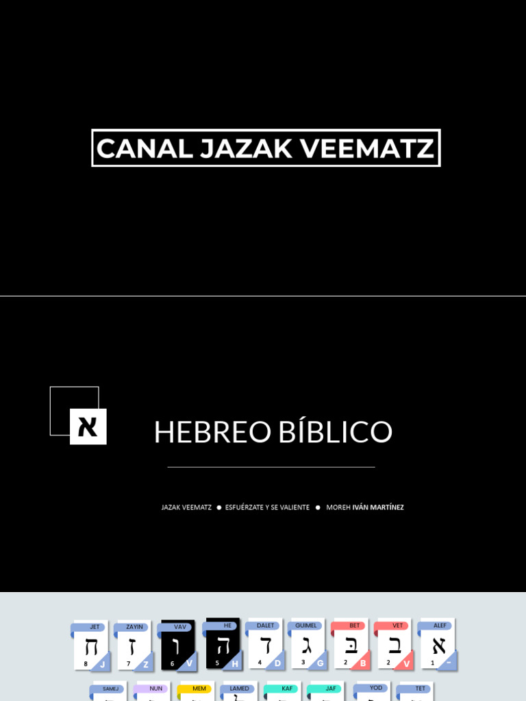 Jazak Veematz: Hebreo Bíblico | PDF
