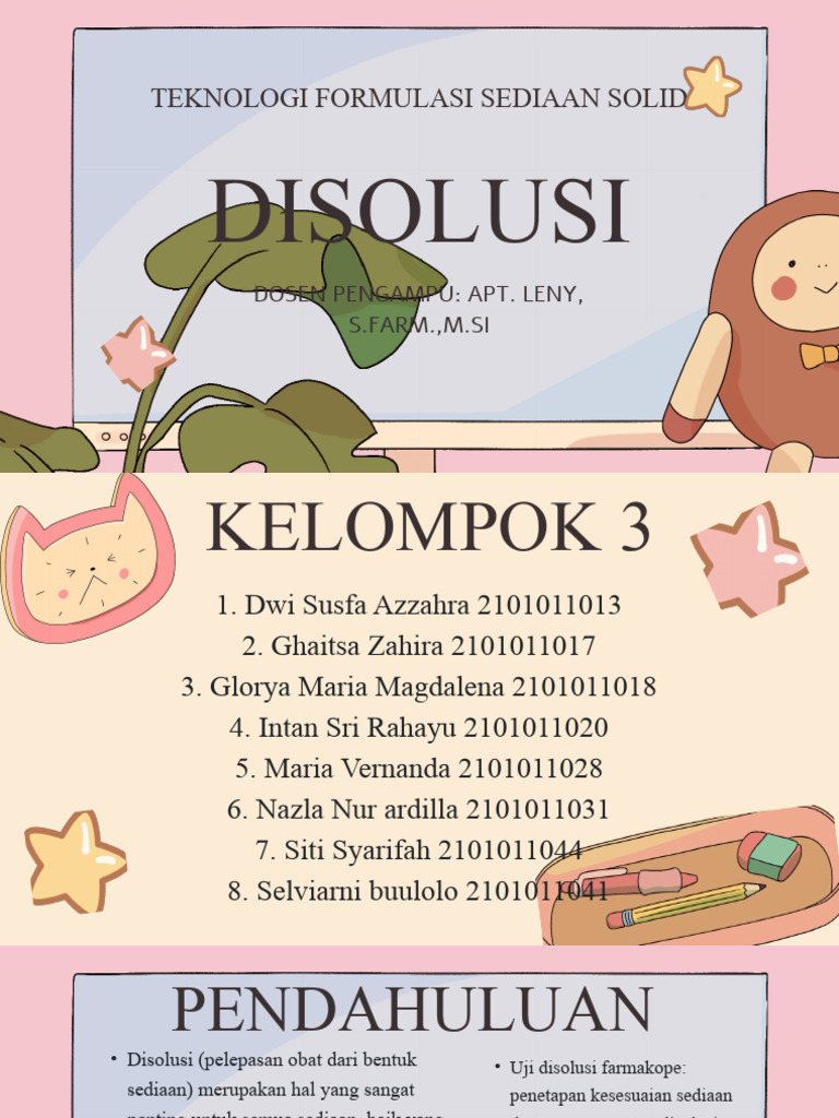 Teknologi Formulasi Sediaan Solid: Disolusi | PDF | Kesehatan Holistik