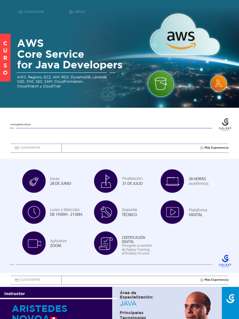 Temario - Aws Core Service For Java Developers | PDF | Computación en la nube | Java (lenguaje ...