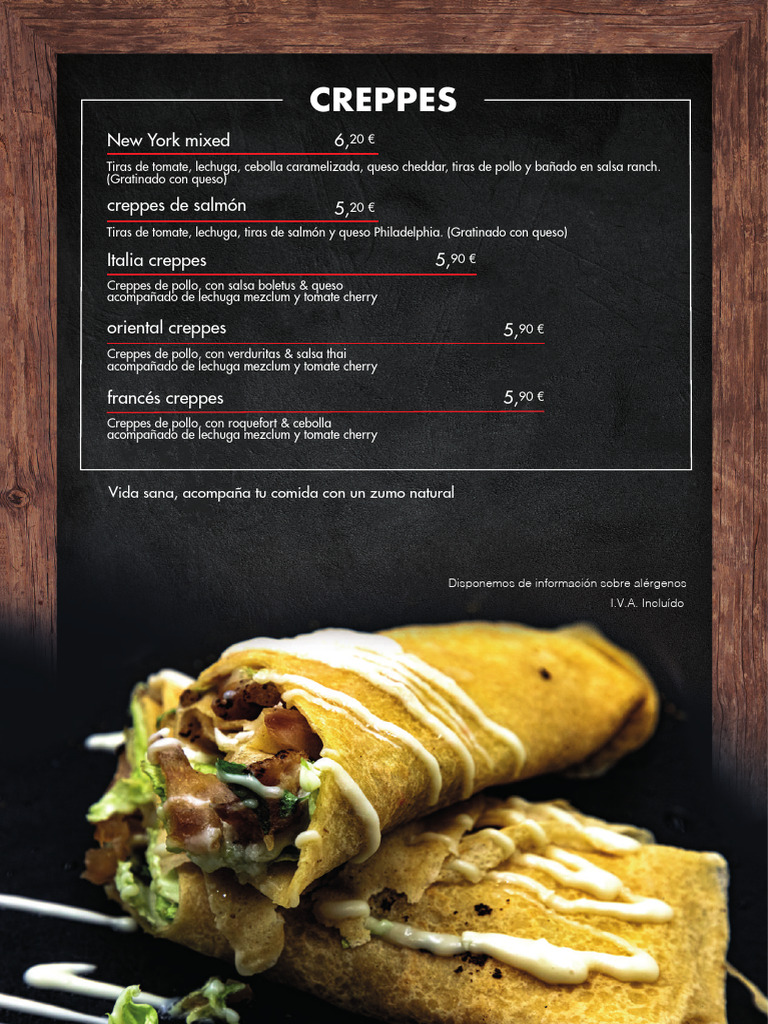 Carta de Crepes Variados | PDF