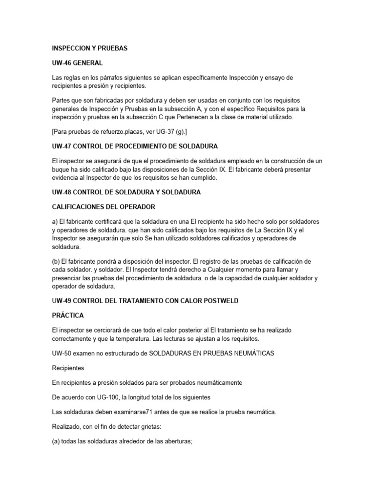 Inspeccion y Pruebas W51 Examinacion Radiografia | PDF | Soldadura | Construcción