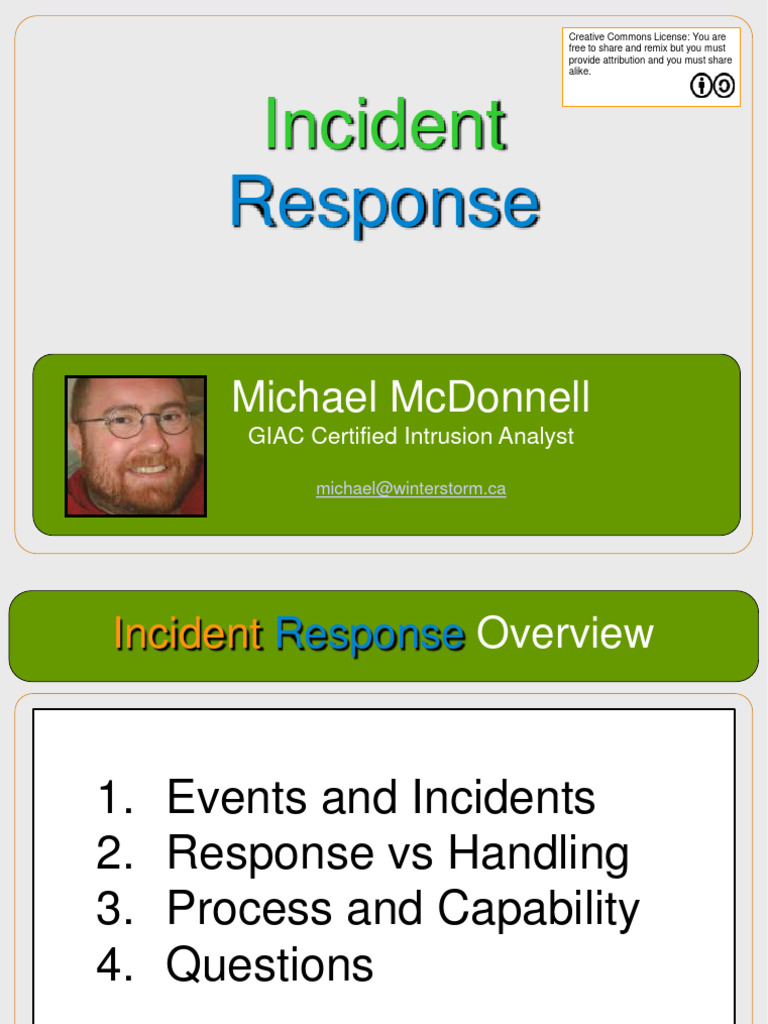 Lec 04 A Gb757incidentresponse 140925201019 Phpapp01 | PDF | Information Security | Security