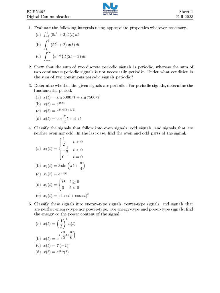 Sheet 1 | PDF | Applied Mathematics | Mathematical Analysis