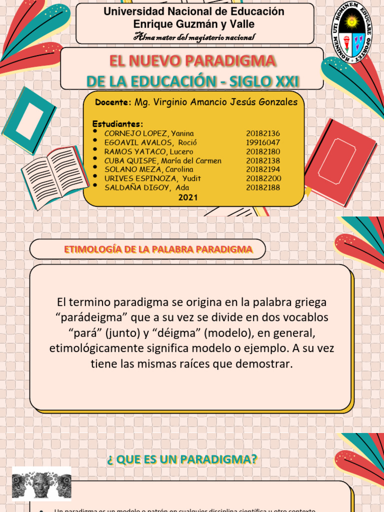 EL NUEVO PARADIGMA PPT Final | PDF | Paradigma | Aprendizaje