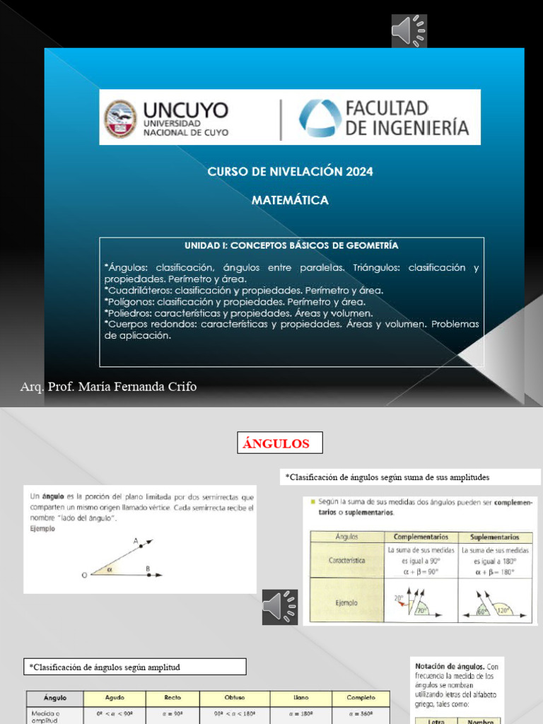 Unidad I Bases de Geometría | PDF | Triángulo | Ángulo