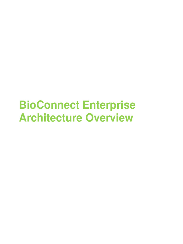 BioConnect Enterprise Solution Architecture 2023 v1 | PDF | Replication ...