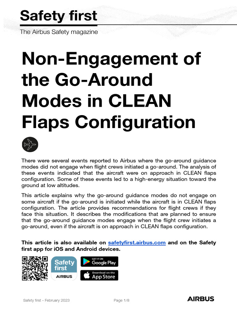 Go-Around Mode Issues in CLEAN Flaps | PDF | Aircraft | Airbus