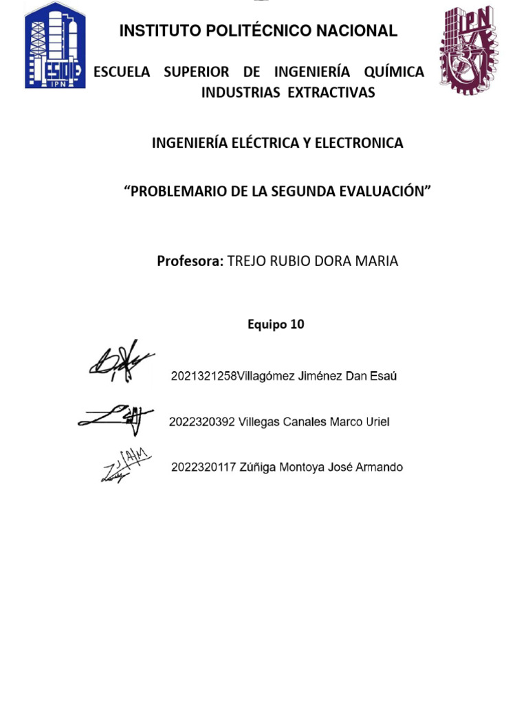 Problemario-2p E10 | PDF | Impedancia eléctrica | Oscilación
