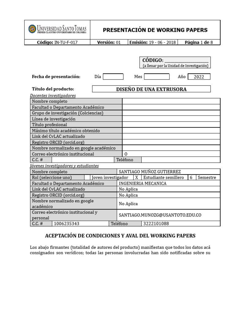 Working Papper | PDF | Diseño | Impresión 3d