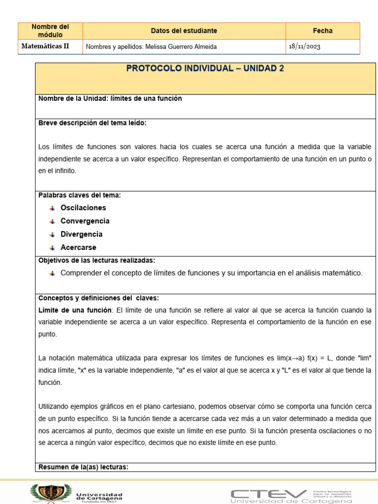 Protocolo Individual 2,3 y 4 | PDF | Integral | Derivado