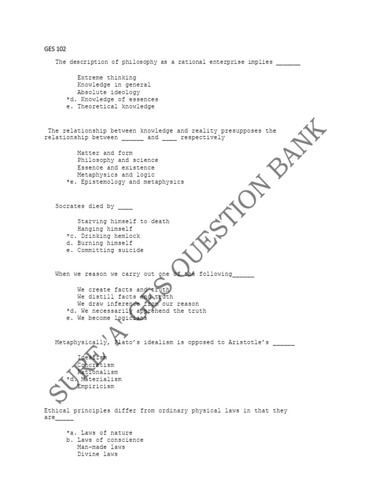 Sure 'A' Ges Question Bank | PDF | Argument | Truth