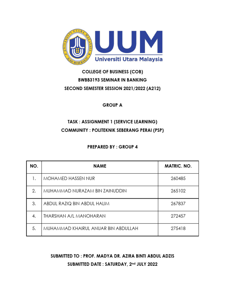 Service Learning Report | PDF