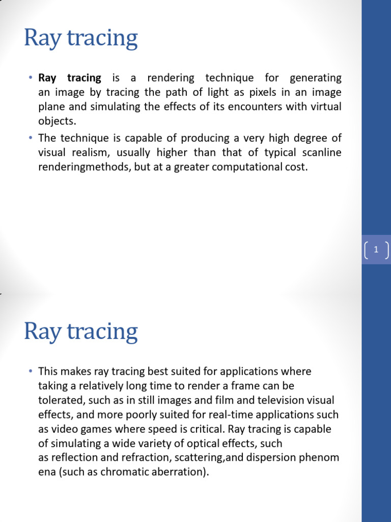 Ray Tracing | PDF