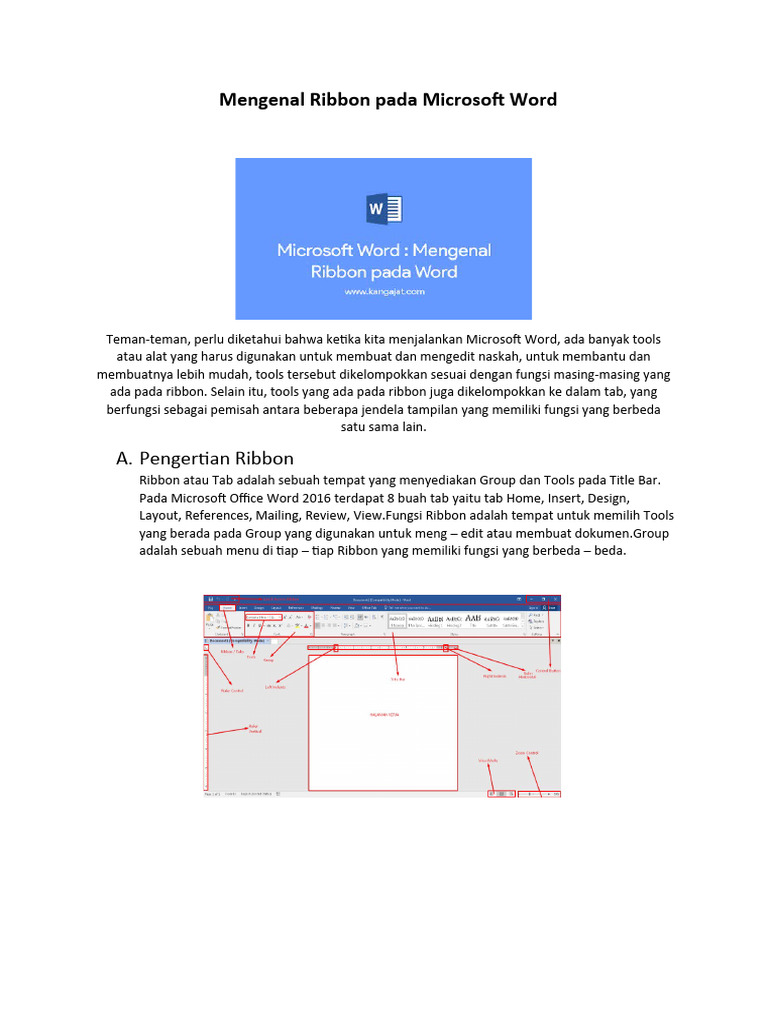 Memahami Ribbon di Microsoft Word | PDF