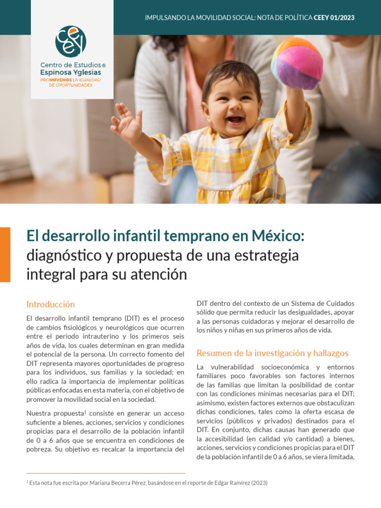 El Desarrollo Infantil Temprano en Mexico Nota de Politica CEEY 01 2023 1 | Descargar gratis PDF ...